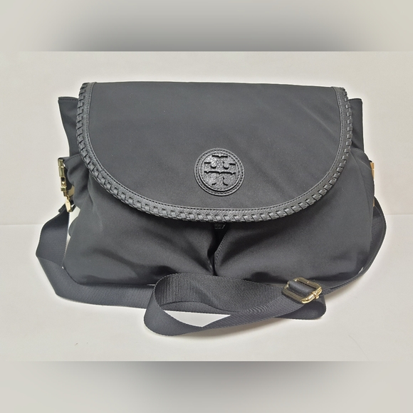 Tory Burch | Bags | Tory Burch Leather Nylon Shoulderdiaper Bag | Poshmark